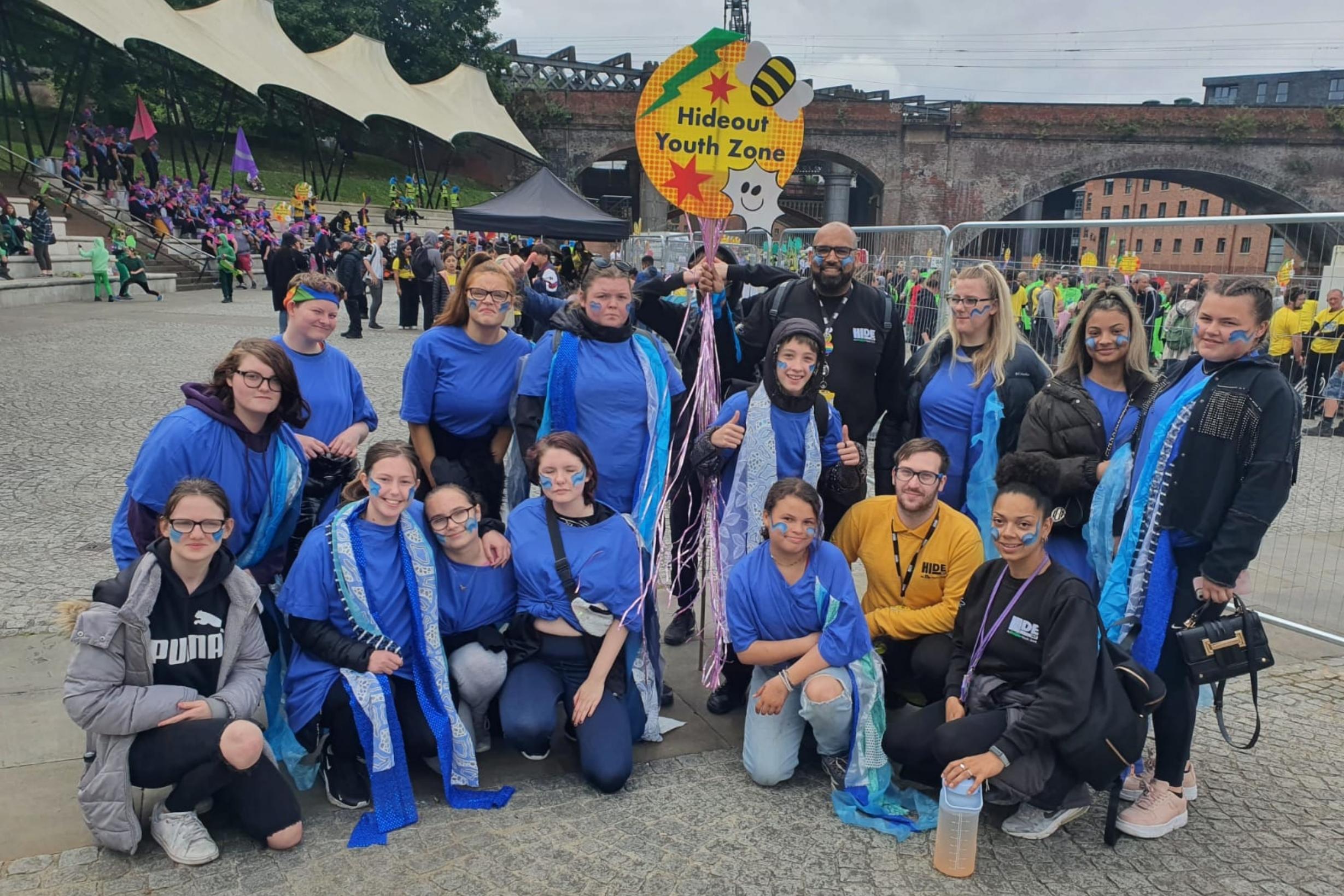HIDEOUT LEADS FIRST MANCHESTER DAY PARADE - HideOut Youth Zone